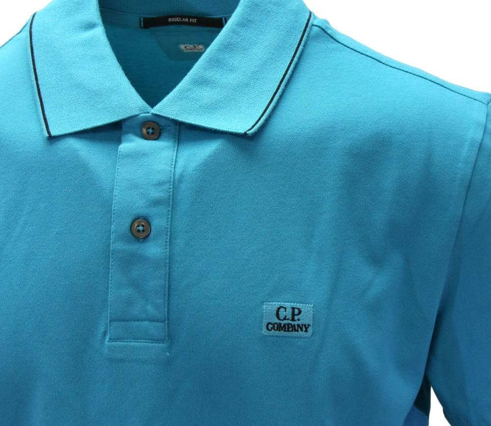 Cp Company Regular Fit Polo Shirt 097A In Tile Blue – TET Clothing